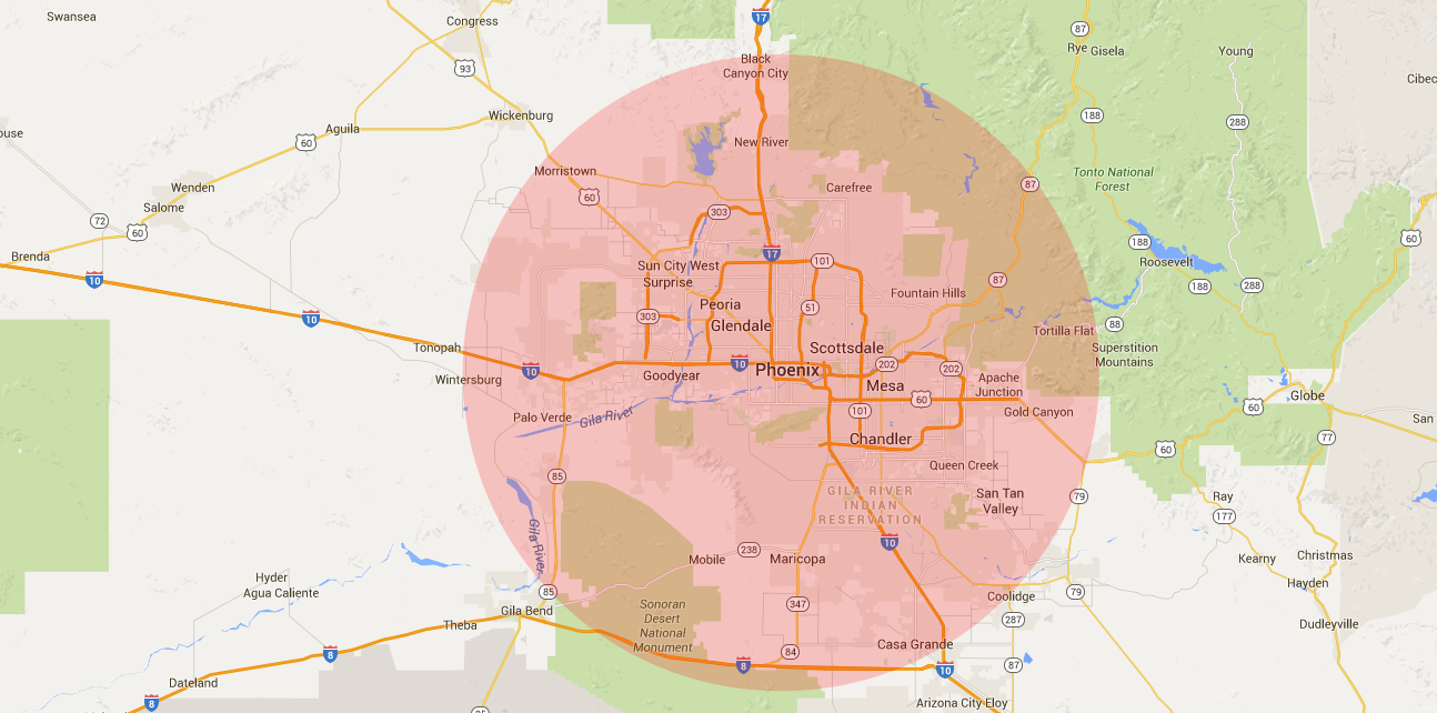 Service Area Map - GlassMogul